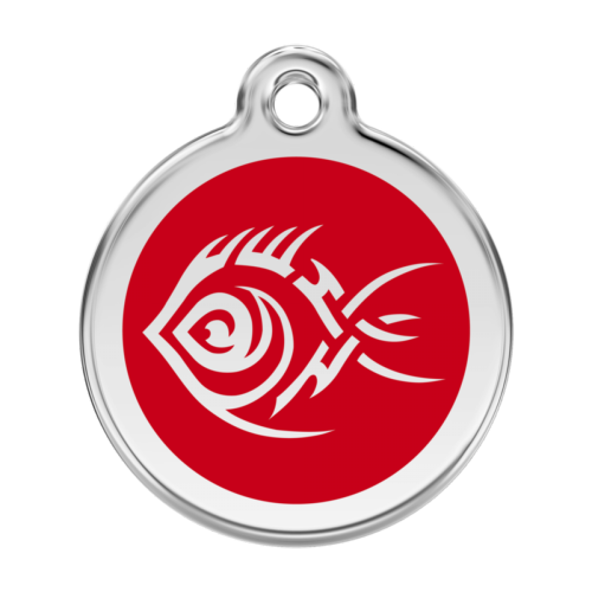 Red Tribal Fish Pet Tag